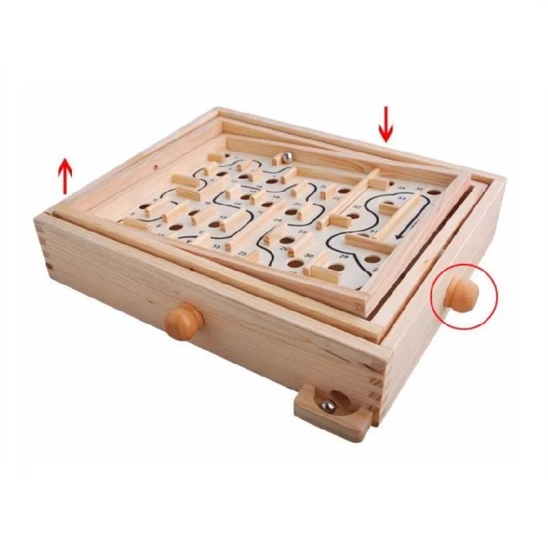 Fly AC Labyrinth Wooden Rolling ball Toy Maze Game education toys for ...